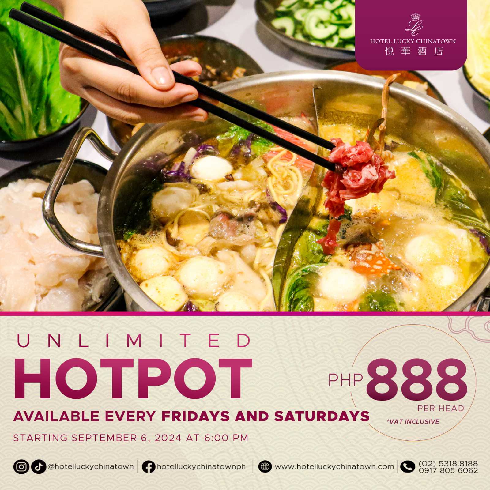 HOTEL LUCKY CHINATOWN INTRODUCES UNLIMITED HOT POT EXPERIENCE EVERY ...